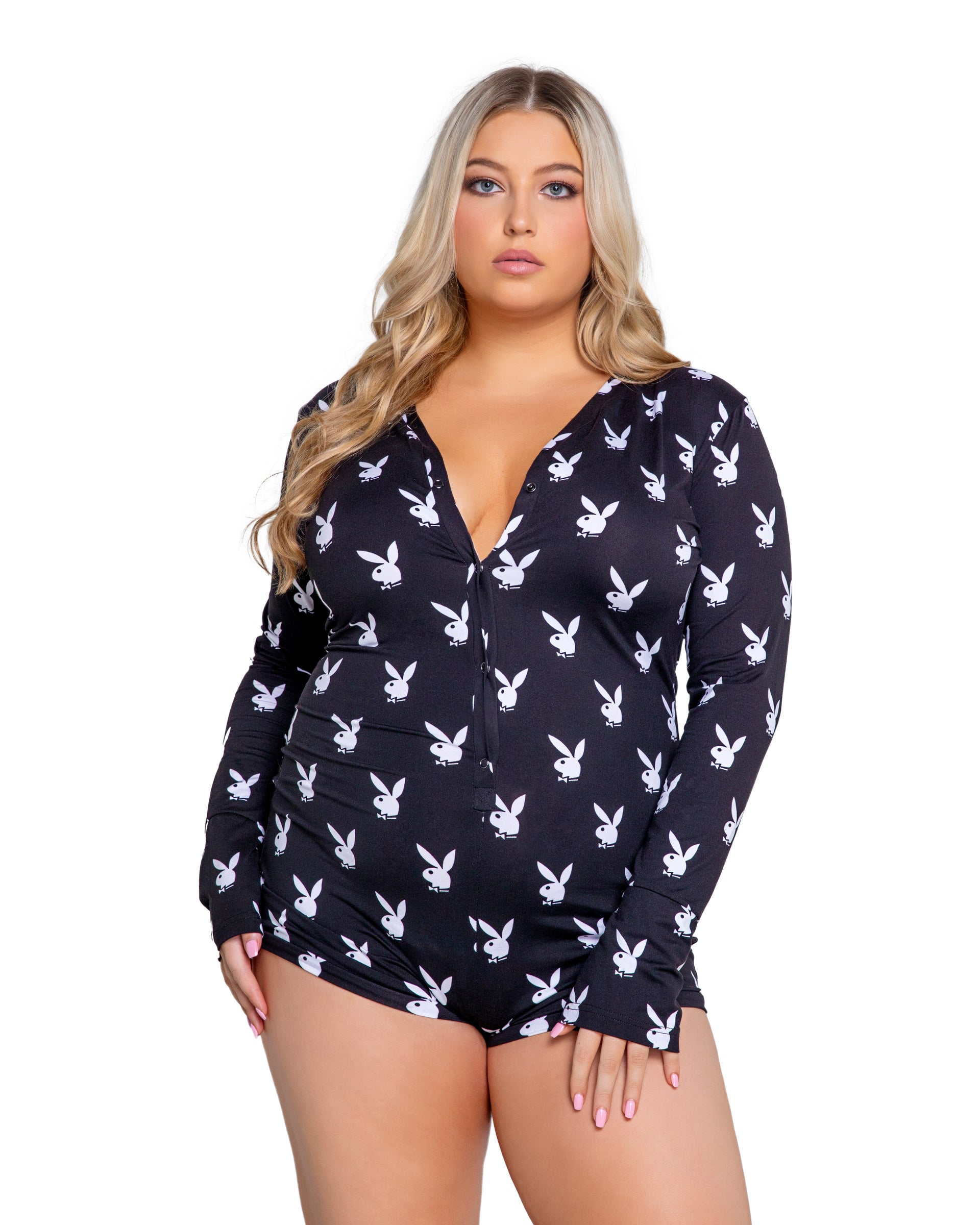 PBLI130 - Playboy Slumber Bunny Romper – Roma Costume, Inc.
